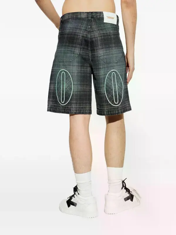 Off-White Plaid Shorts