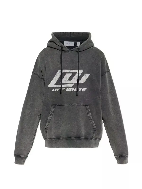 Off-White Logo-printed Hoodie - Grey
