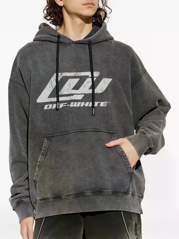 Off-White Logo-printed Hoodie - Grey
