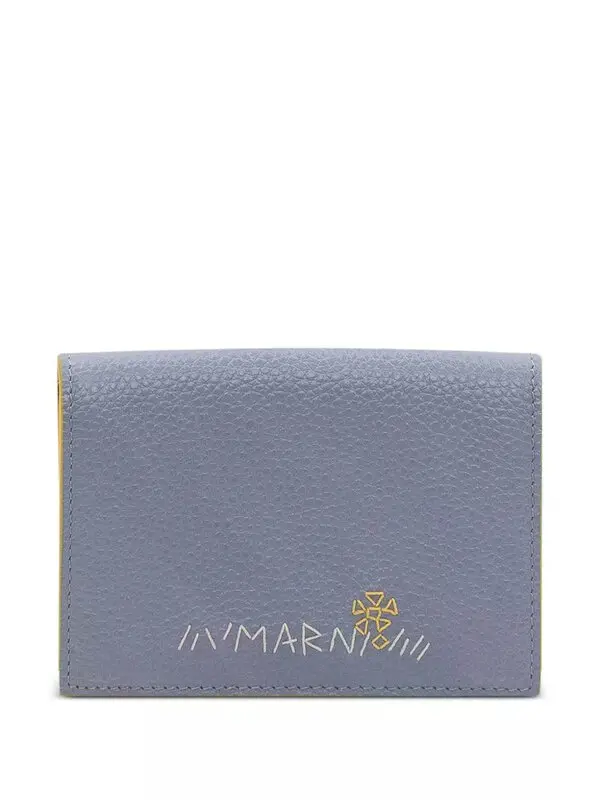 Marni Trifold Leather Wallet - Blue