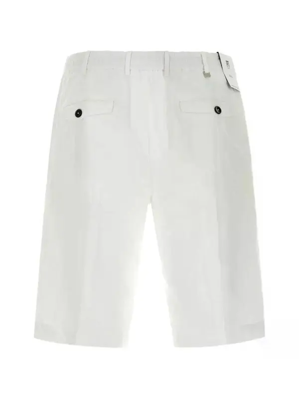PT TORINO Pleated Bermuda Shorts - White
