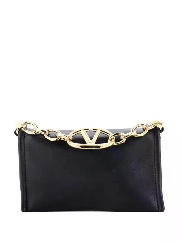 Valentino Garavani Vlogo Chain Leather Mini Clutch Bag