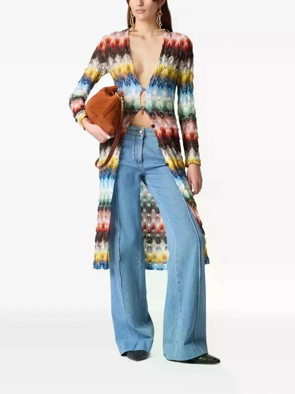 Missoni Lamé Lace Cardigan - Blue