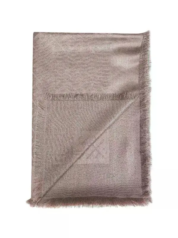 Fendi Frayed Jacquard Scarf