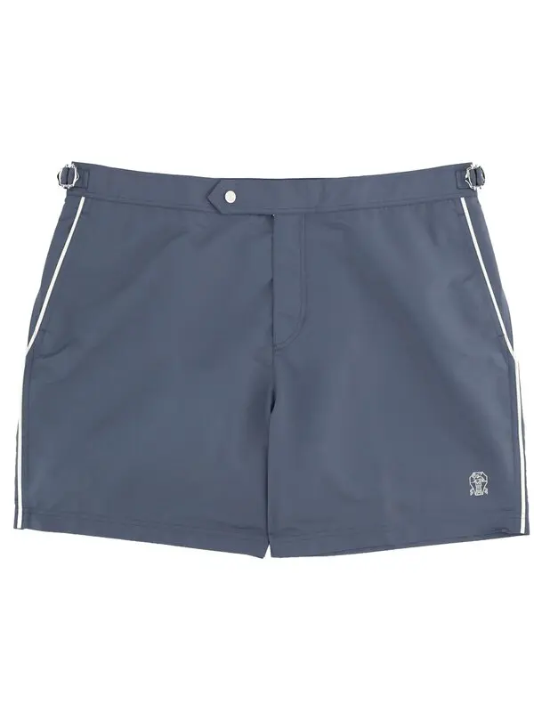 Brunello Cucinelli Costume Da Bagno Con Logo - Blue