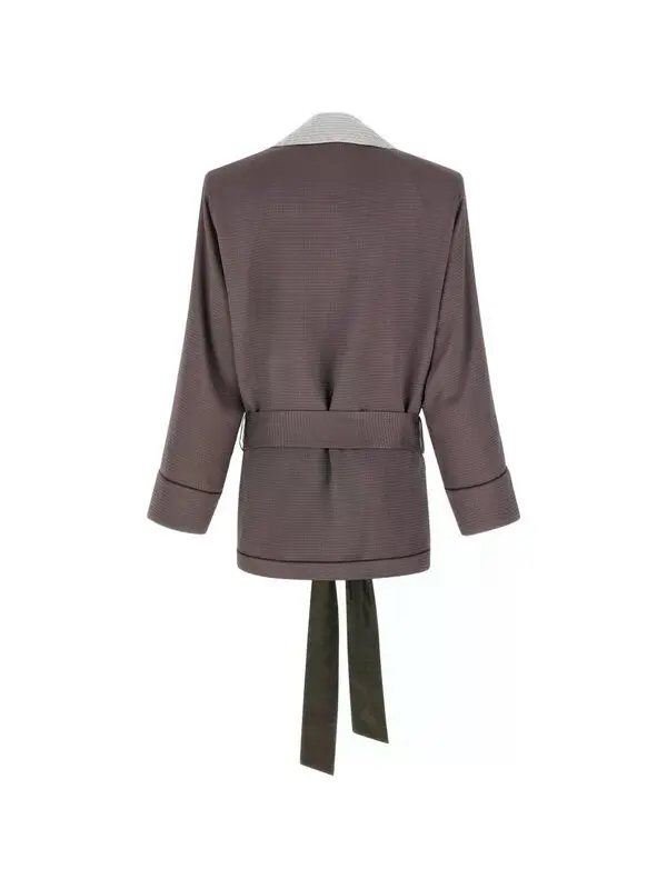 Attico Houndstooth Blazer With Belt