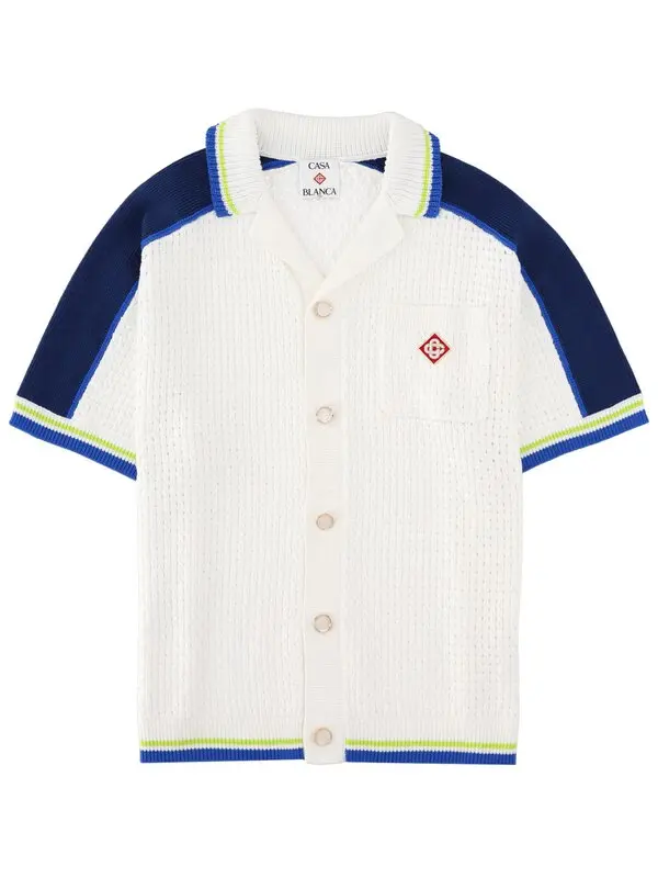 Casablanca Camicia In Crochet Con Logo - Multicolour