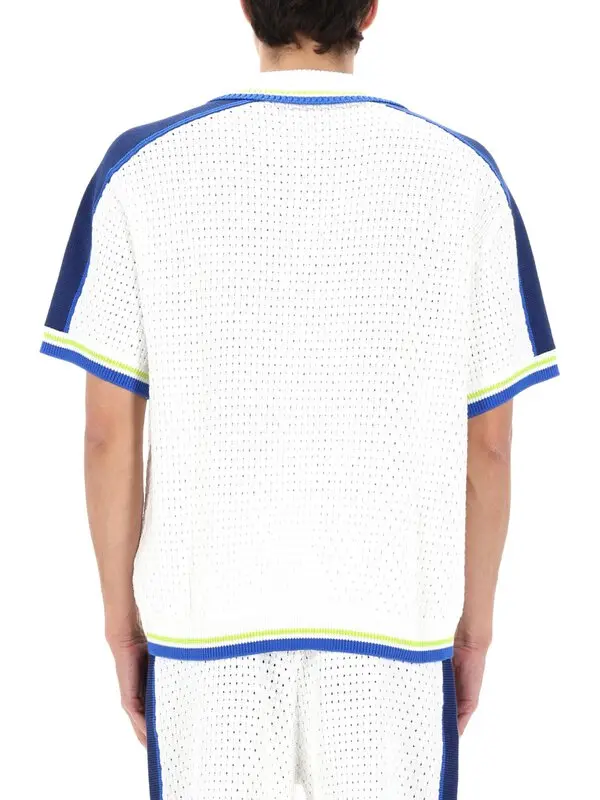 Casablanca Camicia In Crochet Con Logo - Multicolour