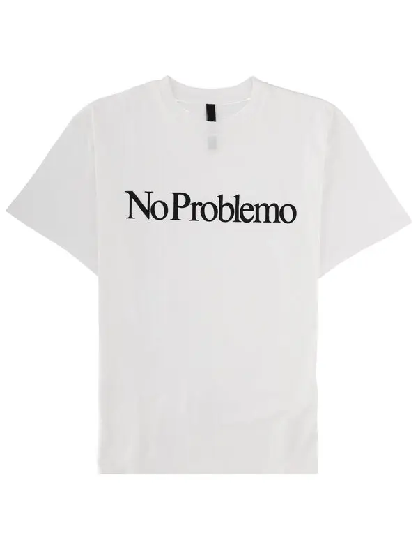 NO PROBLEMO T-shirt Con Logo - White