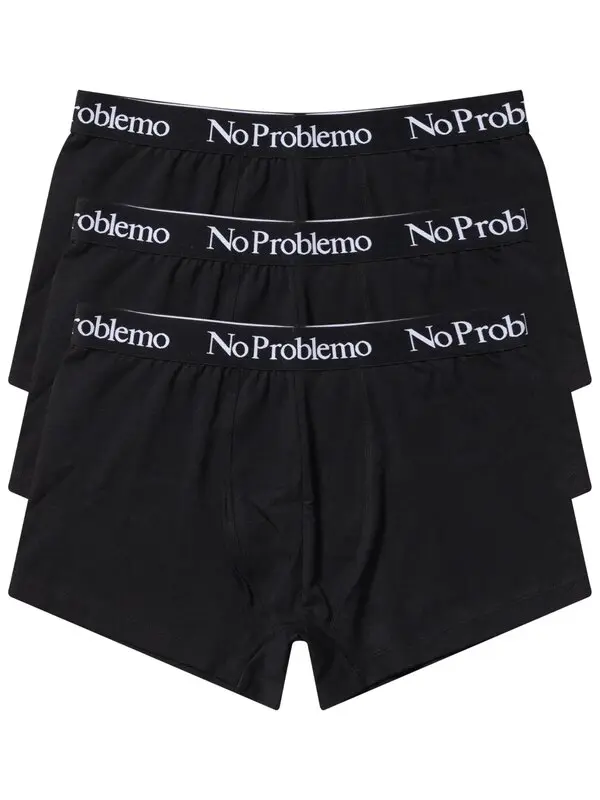 NO PROBLEMO 3-pack Boxer Con Logo - Black