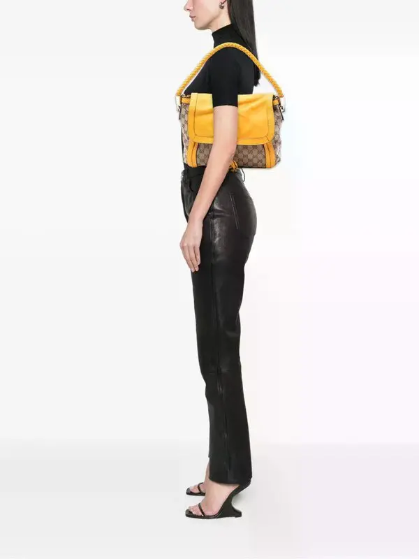 Gucci Gg Canvas Bella Flap Satchel - Yellow
