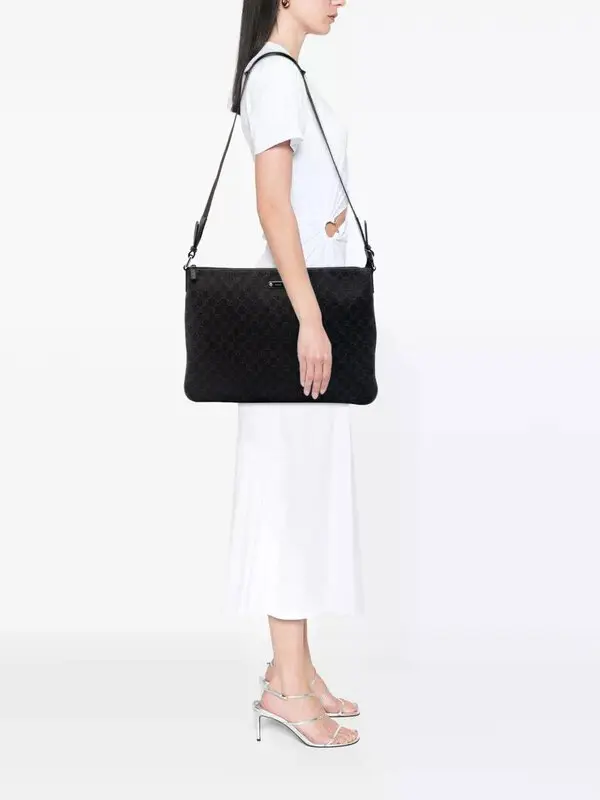 Gucci Gg Denim Crossbody Bag - Brown