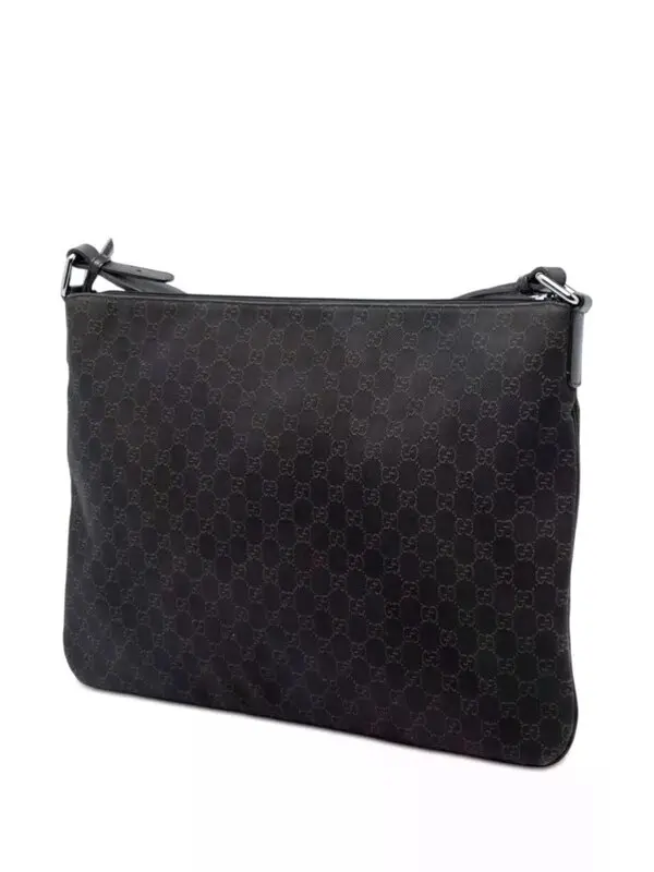 Gucci Gg Denim Crossbody Bag - Brown