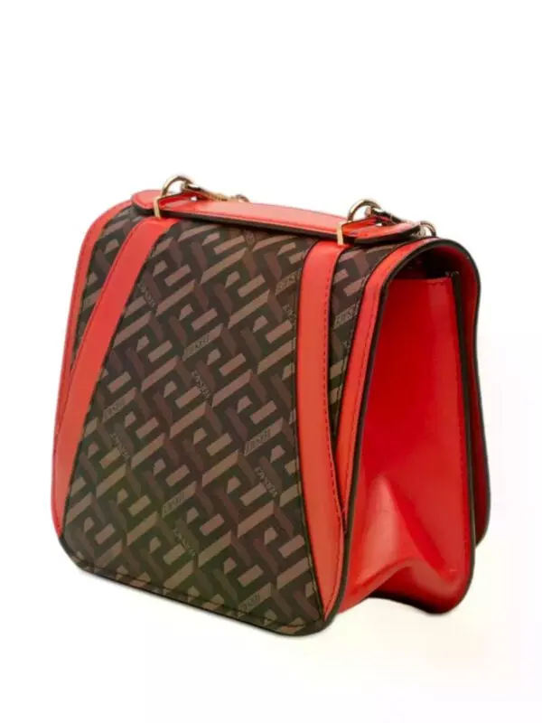 Versace La Greca Coated Canvas Virtus Satchel