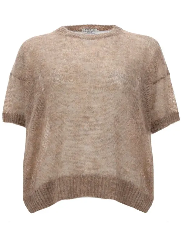 Brunello Cucinelli Maglia In Mohair - Beige