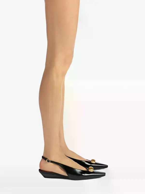 GIUSEPPE ZANOTTI Virginia Slingback Ballet Flats - Black