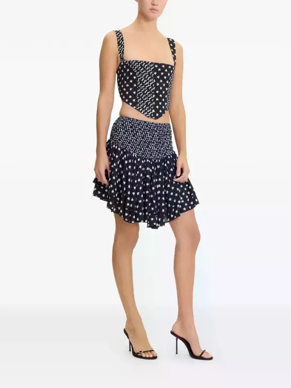 DONDE ESTEBAN Ruffled Mini Skirt - Black