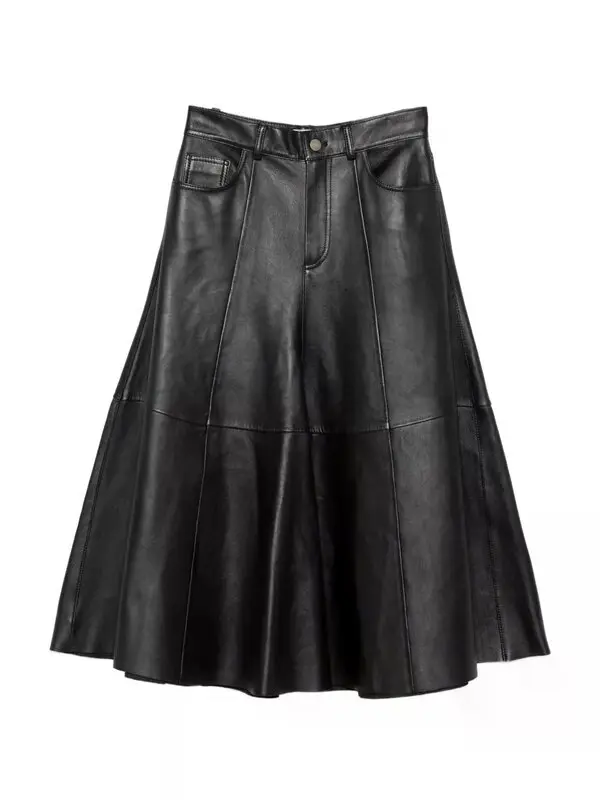 HAIKURE Serenity Leather Midi Skirt