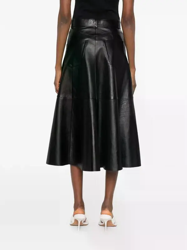 HAIKURE Serenity Leather Midi Skirt