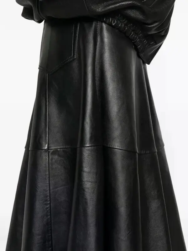 HAIKURE Serenity Leather Midi Skirt