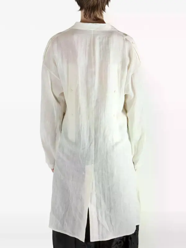 Yohji Yamamoto Printed Single Breasted Coat