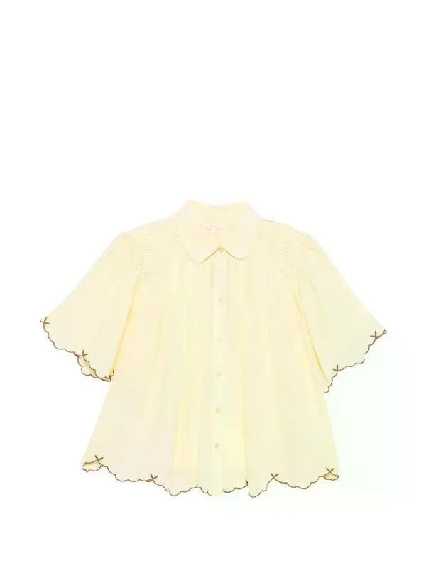 YERSE Scalloped Trim Shirt