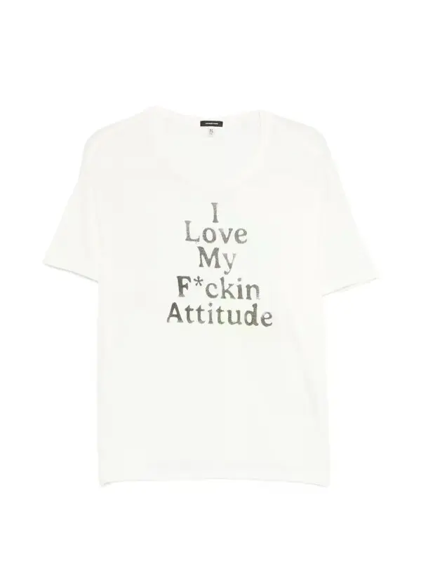 R13 Graphic Print T-shirt - Neutrals