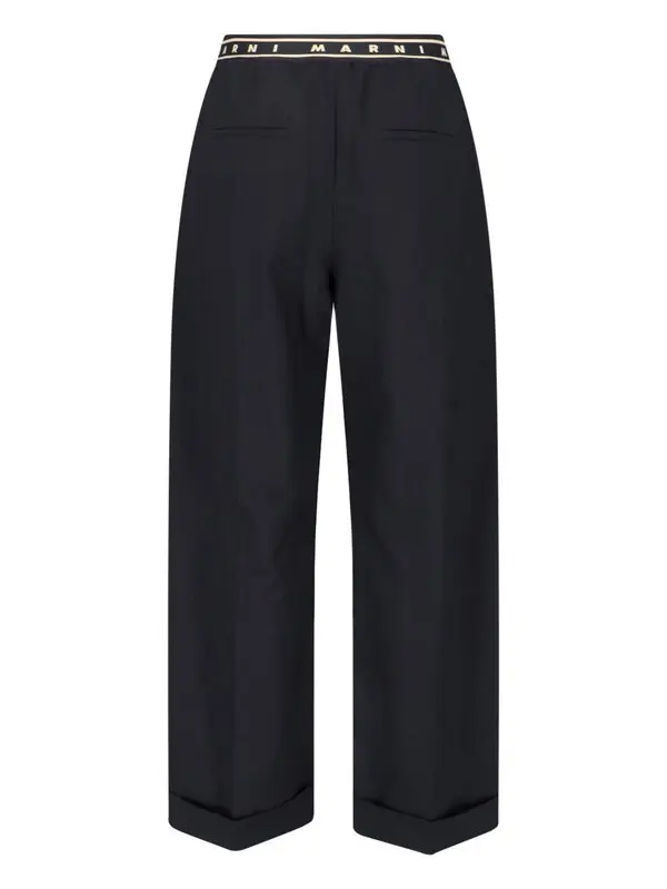 Sportmax Virgin Wool Trousers - Black