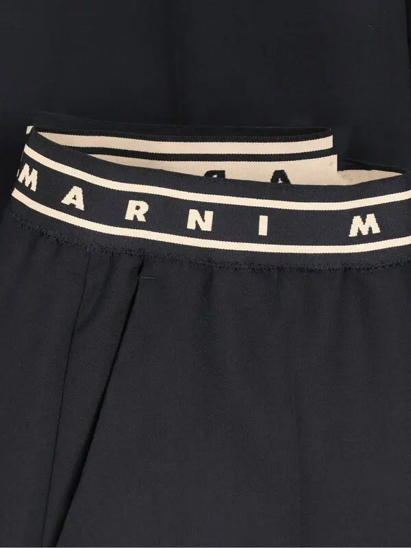 Sportmax Virgin Wool Trousers - Black