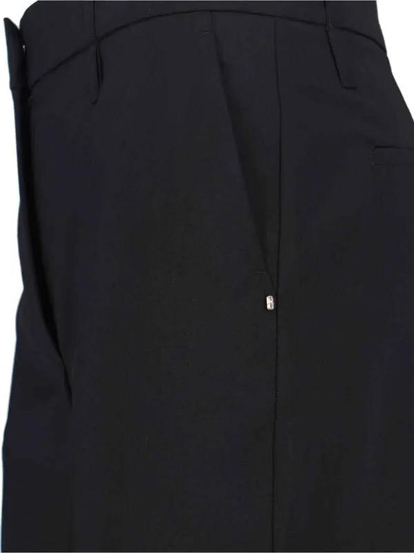 Sportmax Virgin Wool Trousers - Black
