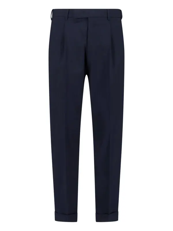 Max Mara Virgin Wool Trousers - Blue