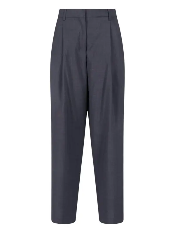 Sportmax Virgin Wool Trousers - Gray