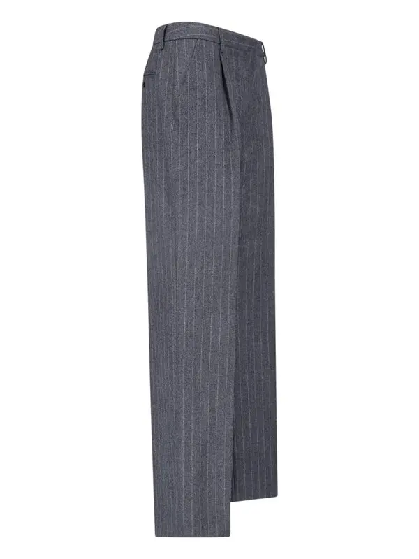 Sportmax Virgin Wool Trousers - Gray