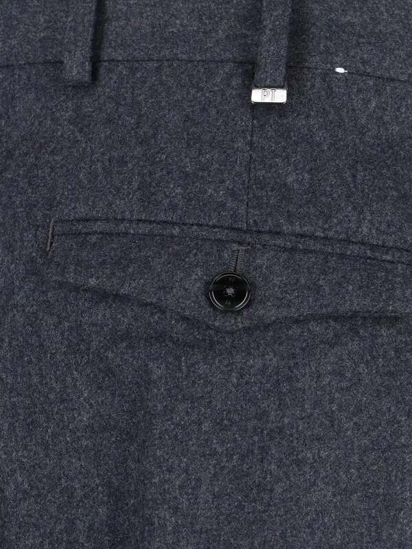 Sportmax Virgin Wool Trousers - Gray