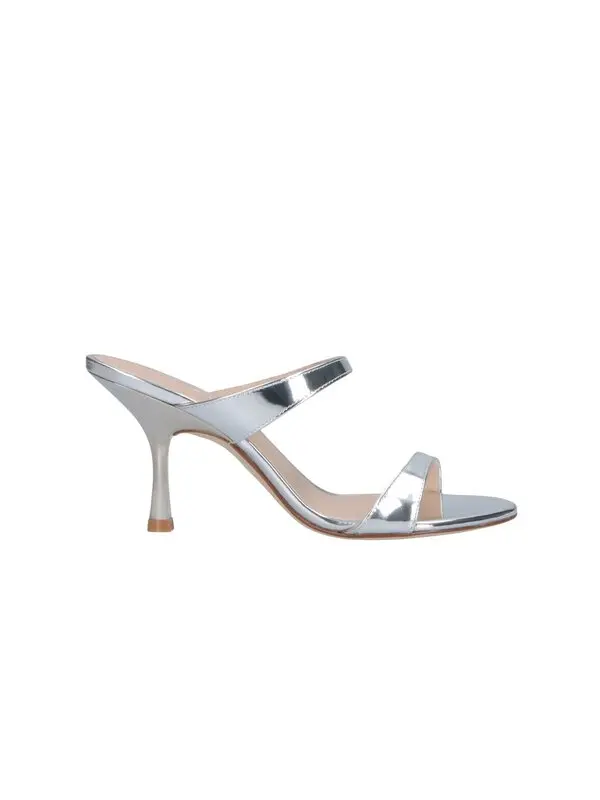 STUART WEITZMAN Nudist Slide 85 Sandals - Silver