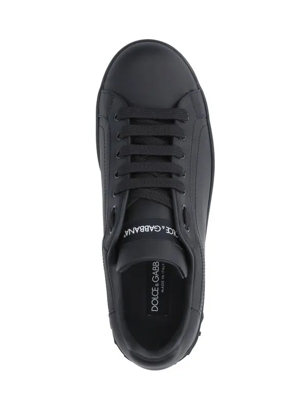 Dolce & Gabbana Portofino Calfskin Sneakers - Black