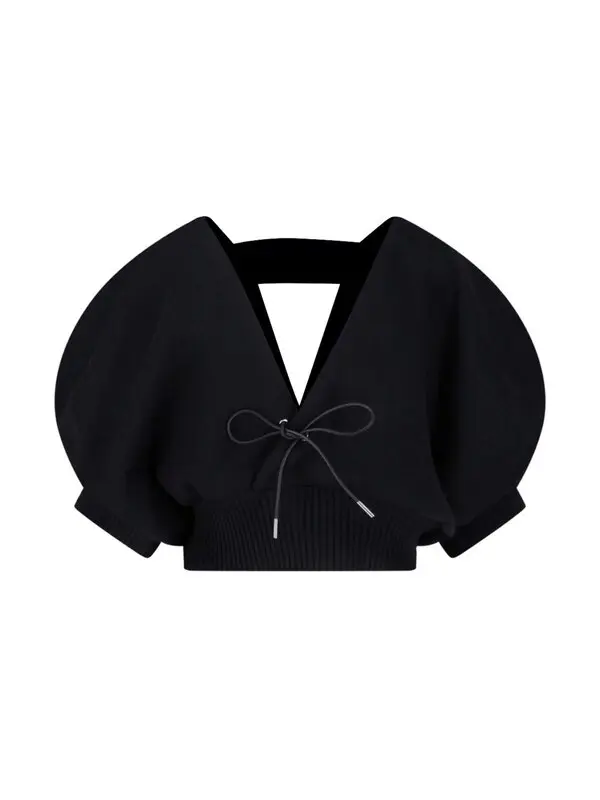 Sacai Bow Cardigan - Black