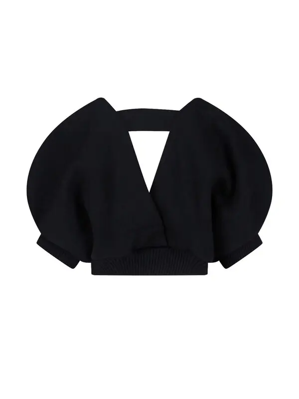 Sacai Bow Cardigan - Black