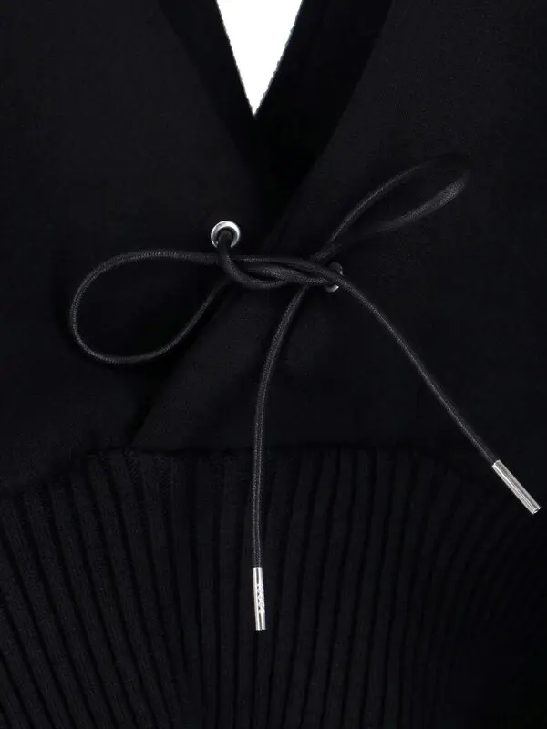 Sacai Bow Cardigan - Black