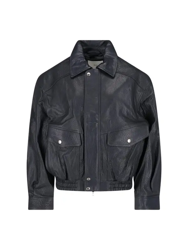 Sportmax Lambskin Bomber Jacket - Black