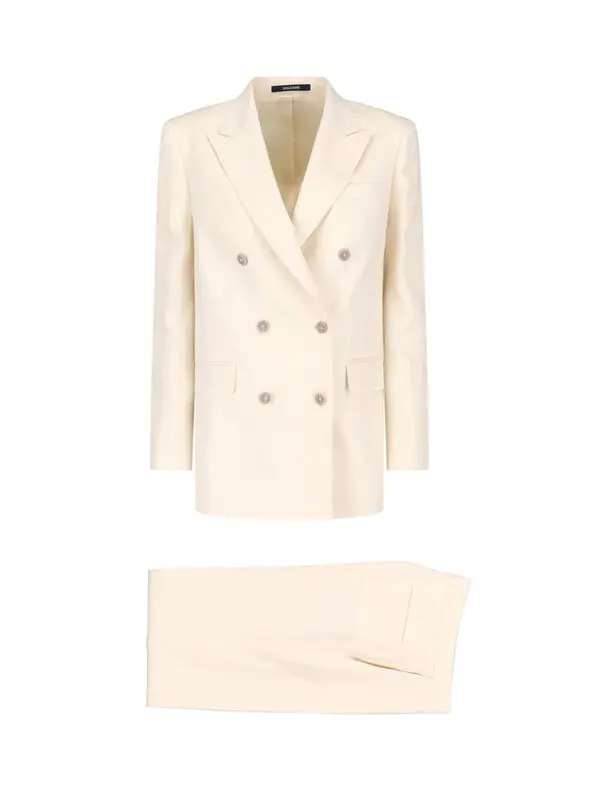 Tagliatore T Jasmine Double-breasted Suit - Cream