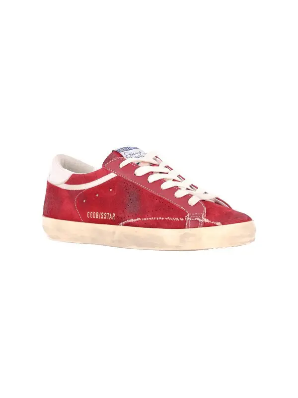 GOLDEN GOOSE Super-star" Calfskin Sneakers - Red
