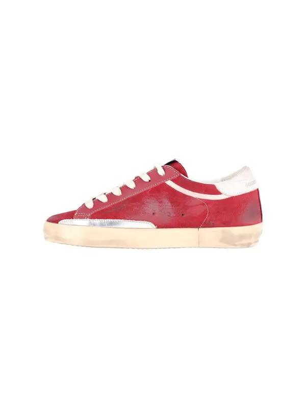 GOLDEN GOOSE Super-star" Calfskin Sneakers - Red
