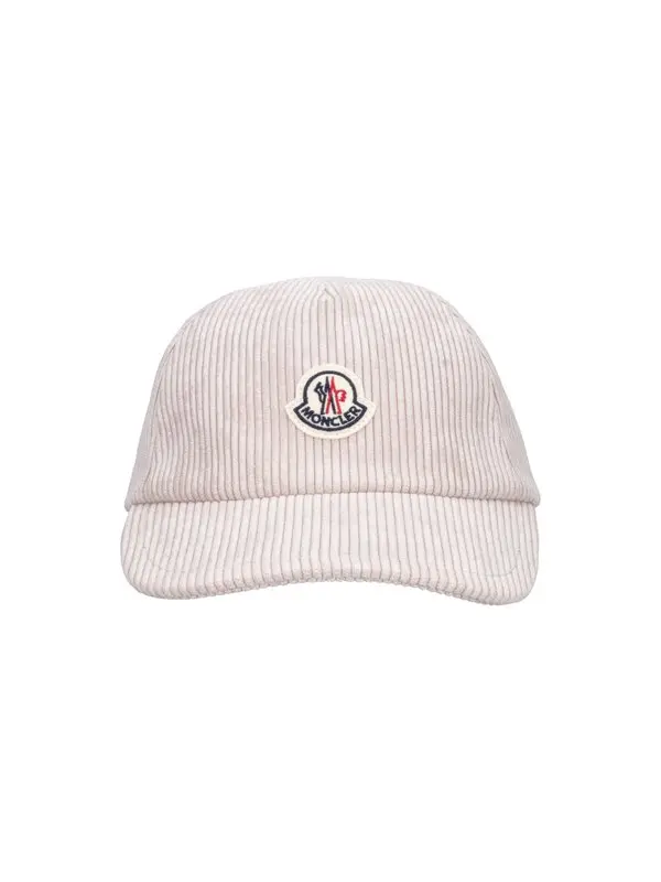 Moncler Baseball Cap With Embroidered Logo - Beige