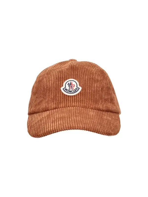 Moncler Baseball Cap With Embroidered Logo - Brown