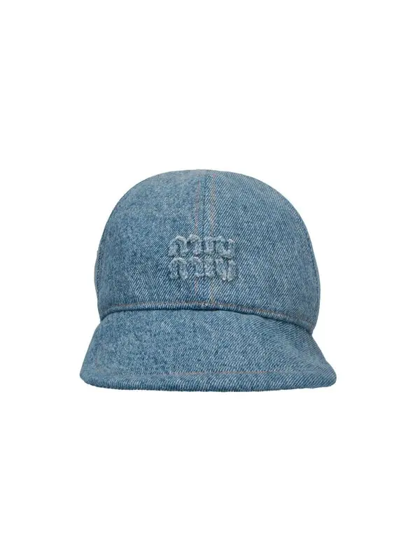 Sporty & Rich Moncler Baseball Cap With Logo - Light Blue