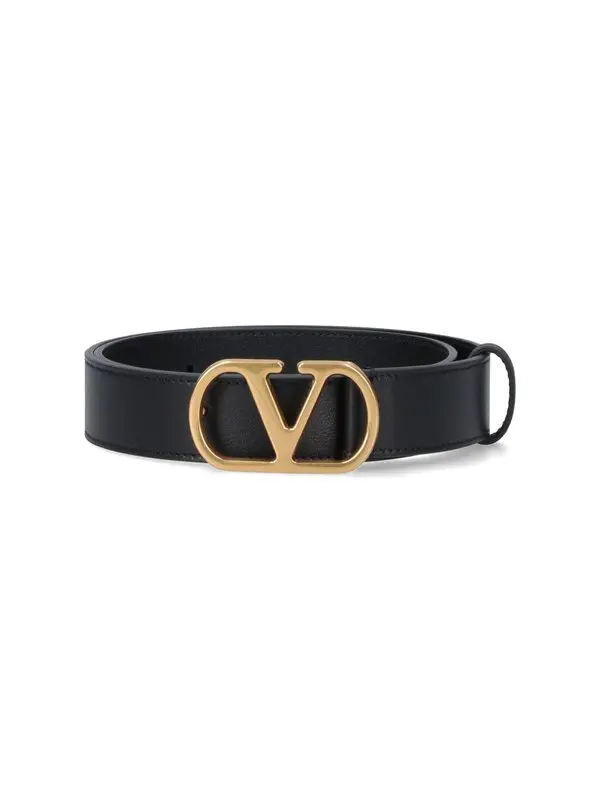 Valentino Garavani Vlogo Signature Belt - Black