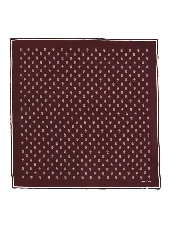 TOM FORD Silk Twill Pocket Square - Red
