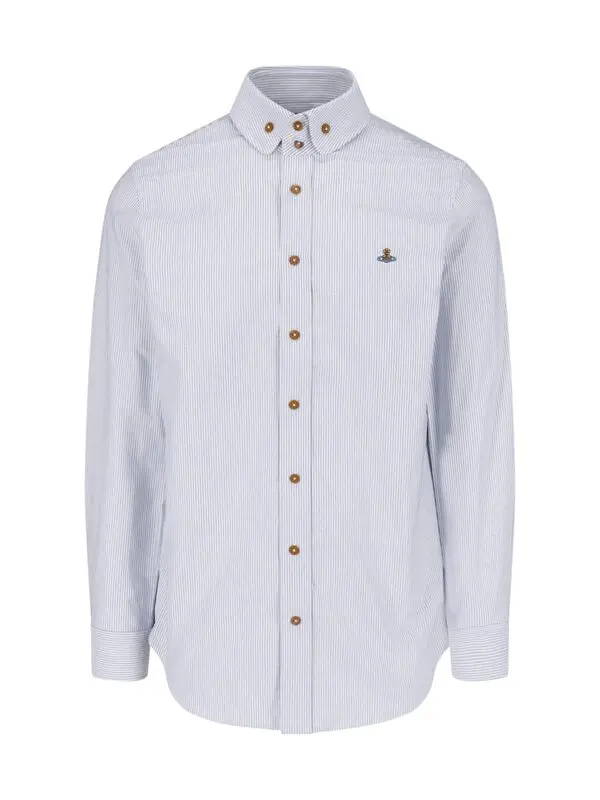 VIVIENNE WESTWOOD Shirt "two Button Krall - Light Blue