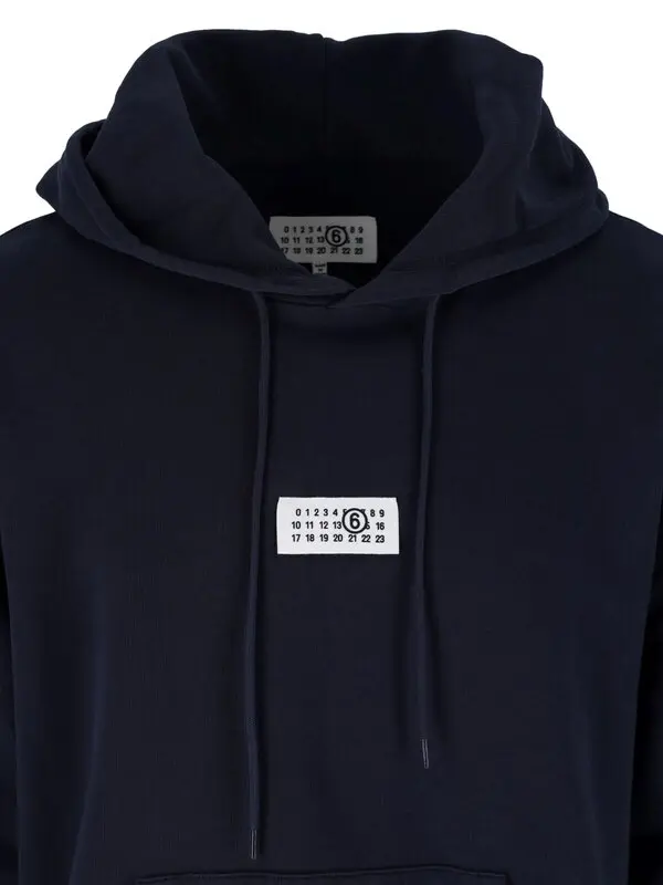 MAISON MARGIELA Numeric" Cotton Hoodie - Blue